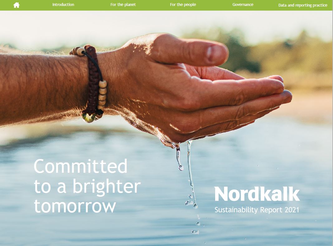 Nordkalk's Sustainability Report 2021 has been published - Nordkalk