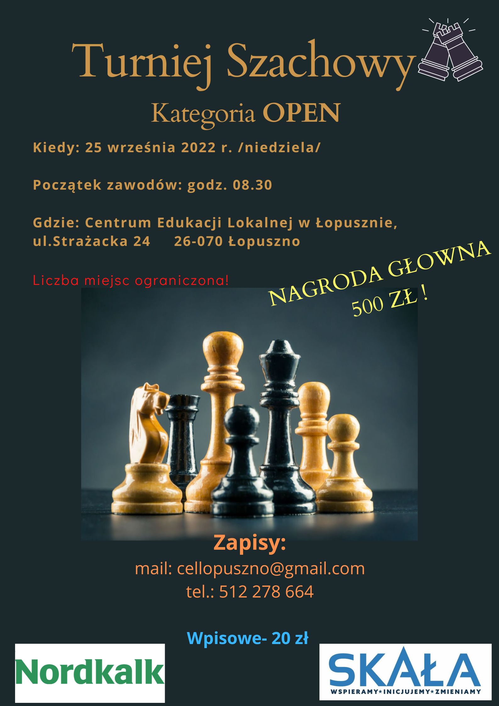 Turniej szachowy w Łopusznie - Nordkalk Turniej szachowy w Łopusznie - Nordkalk